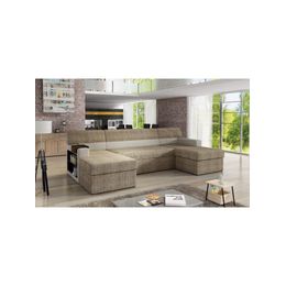 MF Design Narkos Recamiere Links in Beige - (L) 159 x (B) 310 x (H) 90 cm | Gr.: onesize