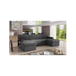 MF Design Narkos Recamiere Links in Charcoal - (L) 159 x (B) 310 x (H) 90 cm | Gr.: onesize