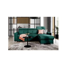 MF Design Falcon Recamiere Rechts in Flaschengr&uuml;n - (L) 248 x (B) 248 x (H) 95 cm | Gr.: onesize