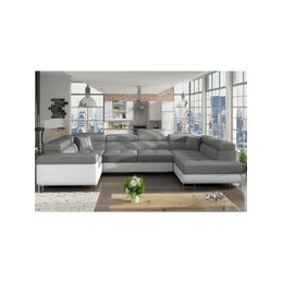 MF Design Lavin Recamiere Rechts in Hellgrau - (L) 340 x (B) 340 x (H) 90 cm | Gr.: onesize