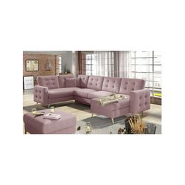 MF Design Ecksofa Thor in Webstoff Lila in Lila - (L) 320 x (B) 320 x (H) 90 cm | Gr.: onesize