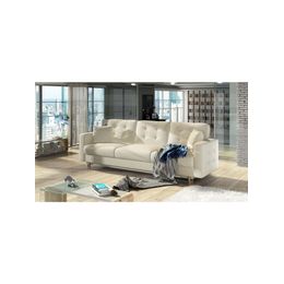 MF Design 3-Sitzer-Sofa Thor in Kunstleder Creme in Creme - (L) 235 x (B) 235 x (H) 73 cm | Gr.: onesize