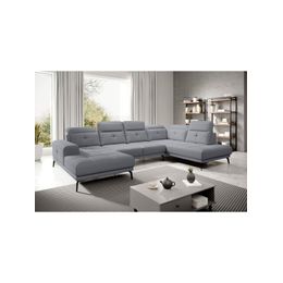MF Design Brita Recamiere Rechts in Grau - (L) 205 x (B) 350 x (H) 107 cm | Gr.: onesize