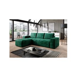 MF Design Rush Recamiere Links in Flaschengr&uuml;n - (L) 302 x (B) 302 x (H) 95 cm | Gr.: onesize