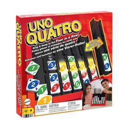 Mattel Uno Quatro Steine nach Farben oder Zahlen sortieren Reisespiel ab 7 Jahre HPF82 | Gr.: onesize