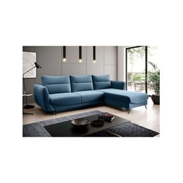 MF Design Sonic Recamiere Rechts in Blau - (L) 276 x (B) 276 x (H) 100 cm | Gr.: onesize