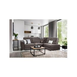 MF Design Silver Recamiere Rechts in Mausgrau - (L) 270 x (B) 270 x (H) 93 cm | Gr.: onesize