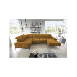 MF Design Nevido Recamiere Links in Senfgelb - (L) 201 x (B) 350 x (H) 77 cm | Gr.: onesize