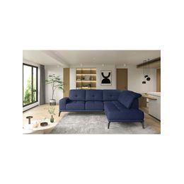 MF Design Neviro Recamiere Rechts in Marineblau - (L) 200 x (B) 275 x (H) 98 cm | Gr.: onesize