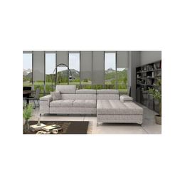 MF Design Ricky Recamiere Rechts in Grau - (L) 205 x (B) 281 x (H) 88 cm | Gr.: onesize