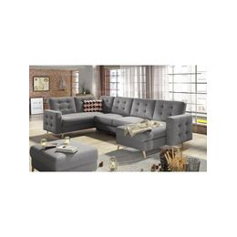 MF Design Ecksofa Thor in Webstoff Hellgrau in Hellgrau - (L) 320 x (B) 320 x (H) 90 cm | Gr.: onesize