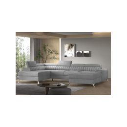 MF Design Lazy Recamiere Links in Grau - (L) 202 x (B) 354 x (H) 92 cm | Gr.: onesize