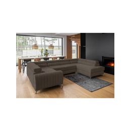 MF Design Luisa Recamiere Rechts in Hellbraun - (L) 202 x (B) 347 x (H) 92 cm | Gr.: onesize