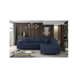 MF Design Piri Recamiere Rechts in Blau - (L) 260 x (B) 260 x (H) 78 cm | Gr.: onesize