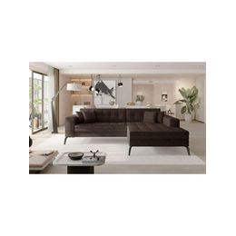MF Design Sokka Recamiere Rechts in Dunkelbraun - (L) 292 x (B) 292 x (H) 84 cm | Gr.: onesize