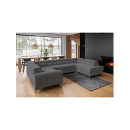 MF Design Luisa Recamiere Rechts in Charcoal - (L) 202 x (B) 347 x (H) 92 cm | Gr.: onesize