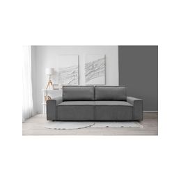 MF Design Schlafsofa Damian in Boucl&eacute;-Plush Grau in Grau - (L) 250 x (B) 250 x (H) 95 cm | Gr.: onesize