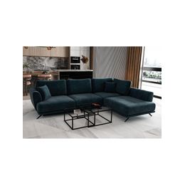 MF Design Lardo Recamiere Rechts in Blautanne - (L) 191 x (B) 276 x (H) 90 cm | Gr.: onesize