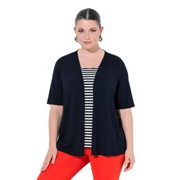 Ulla Popken Shirt in dunkles marine | Gr.: 58-60