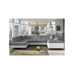 MF Design Lavin Recamiere Links in Hellgrau - (L) 340 x (B) 340 x (H) 90 cm | Gr.: onesize
