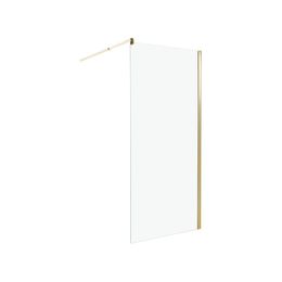 Beliani Duschwand AHAUS in Transparent/Gold - (W) 90 x (H) 190 x (L) 90 cm | Gr.: onesize