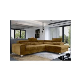 MF Design Lauryn Recamiere Rechts in Senfgelb - (L) 205 x (B) 278 x (H) 92 cm | Gr.: onesize