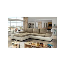 MF Design Onitaro Recamiere Links in Beige - (L) 200 x (B) 295 x (H) 82 cm | Gr.: onesize