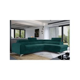 MF Design Lauryn Recamiere Rechts in Gr&uuml;n - (L) 205 x (B) 278 x (H) 92 cm | Gr.: onesize