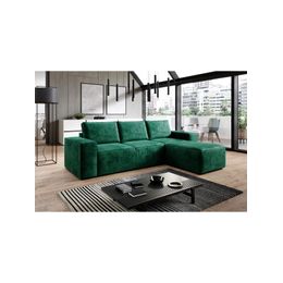 MF Design Rush Recamiere Rechts in Flaschengr&uuml;n - (L) 302 x (B) 302 x (H) 95 cm | Gr.: onesize