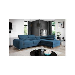 MF Design Lauryn Recamiere Rechts in Blau - (L) 205 x (B) 278 x (H) 92 cm | Gr.: onesize