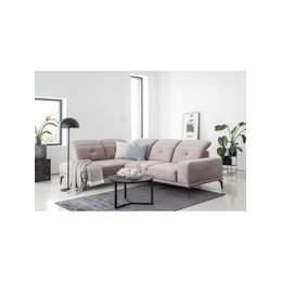 MF Design Neviro Recamiere Links in Staubige Rose - (L) 200 x (B) 275 x (H) 98 cm | Gr.: onesize