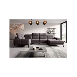 MF Design Nevido Recamiere Links in Braun - (L) 201 x (B) 350 x (H) 77 cm | Gr.: onesize