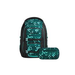 Coocazoo Schulrucksack-Set PORTER "Pixel Blox" 2-tlg. in Blau | Gr.: onesize