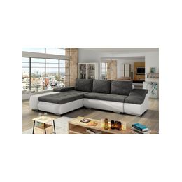 MF Design Onitaro Recamiere Links in Schwarz - (L) 200 x (B) 295 x (H) 82 cm | Gr.: onesize