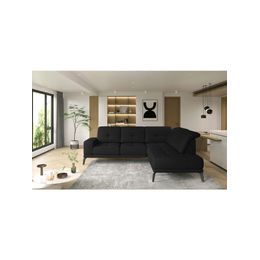 MF Design Neviro Recamiere Rechts in Schwarz - (L) 200 x (B) 275 x (H) 98 cm | Gr.: onesize