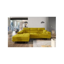 MF Design Amanda Recamiere Links in Senfgelb - (L) 203 x (B) 289 x (H) 85 cm | Gr.: onesize