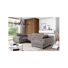 MF Design Esco Recamiere Rechts in Lila - (L) 200 x (B) 336 x (H) 92 cm | Gr.: onesize