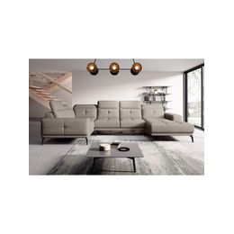 MF Design Nevido Recamiere Links in Beige - (L) 201 x (B) 350 x (H) 77 cm | Gr.: onesize