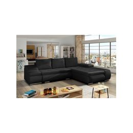 MF Design Onitaro Recamiere Rechts in Schwarz - (L) 200 x (B) 295 x (H) 82 cm | Gr.: onesize