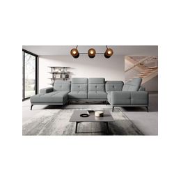 MF Design Nevido Recamiere Rechts in Charcoal - (L) 201 x (B) 350 x (H) 77 cm | Gr.: onesize