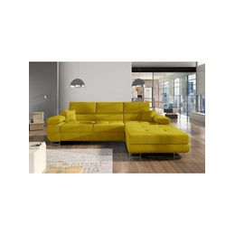 MF Design Amanda Recamiere Rechts in Senfgelb - (L) 203 x (B) 289 x (H) 85 cm | Gr.: onesize