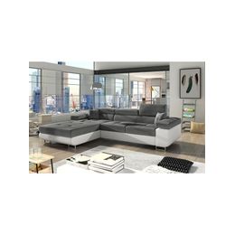 MF Design Amanda Recamiere Links in Grau - (L) 203 x (B) 289 x (H) 85 cm | Gr.: onesize