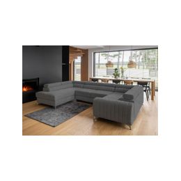 MF Design Luisa Recamiere Links in Charcoal - (L) 202 x (B) 347 x (H) 92 cm | Gr.: onesize