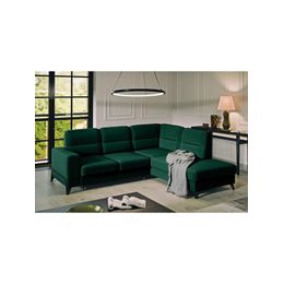 MF Design Cassada Recamiere Rechts in Smaragd - (L) 237 x (B) 277 x (H) 100 cm | Gr.: onesize