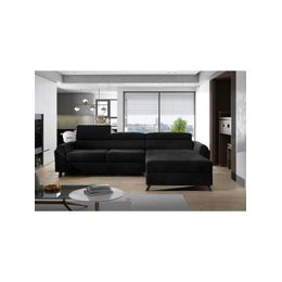 MF Design Mariam Recamiere Rechts in Schwarz - (L) 200 x (B) 288 x (H) 92 cm | Gr.: onesize