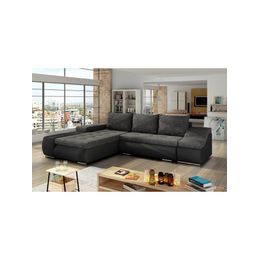 MF Design Onitaro Recamiere Links in Schwarz - (L) 200 x (B) 295 x (H) 82 cm | Gr.: onesize