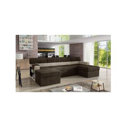 MF Design Narkos Recamiere Links in Braun - (L) 159 x (B) 310 x (H) 90 cm | Gr.: onesize