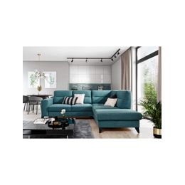 MF Design Cassada Recamiere Rechts in Blau - (L) 237 x (B) 277 x (H) 100 cm | Gr.: onesize