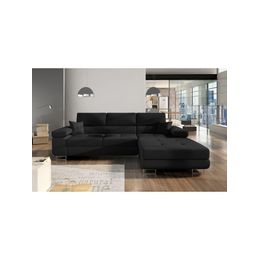MF Design Amanda Recamiere Rechts in Schwarz - (L) 203 x (B) 289 x (H) 85 cm | Gr.: onesize