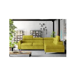 MF Design Katara Recamiere Rechts in Senfgelb - (L) 265 x (B) 265 x (H) 92 cm | Gr.: onesize